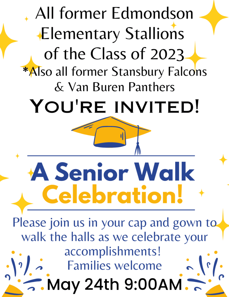 Invitation for Graduating Seniors to Walk the Halls of Elementary ...